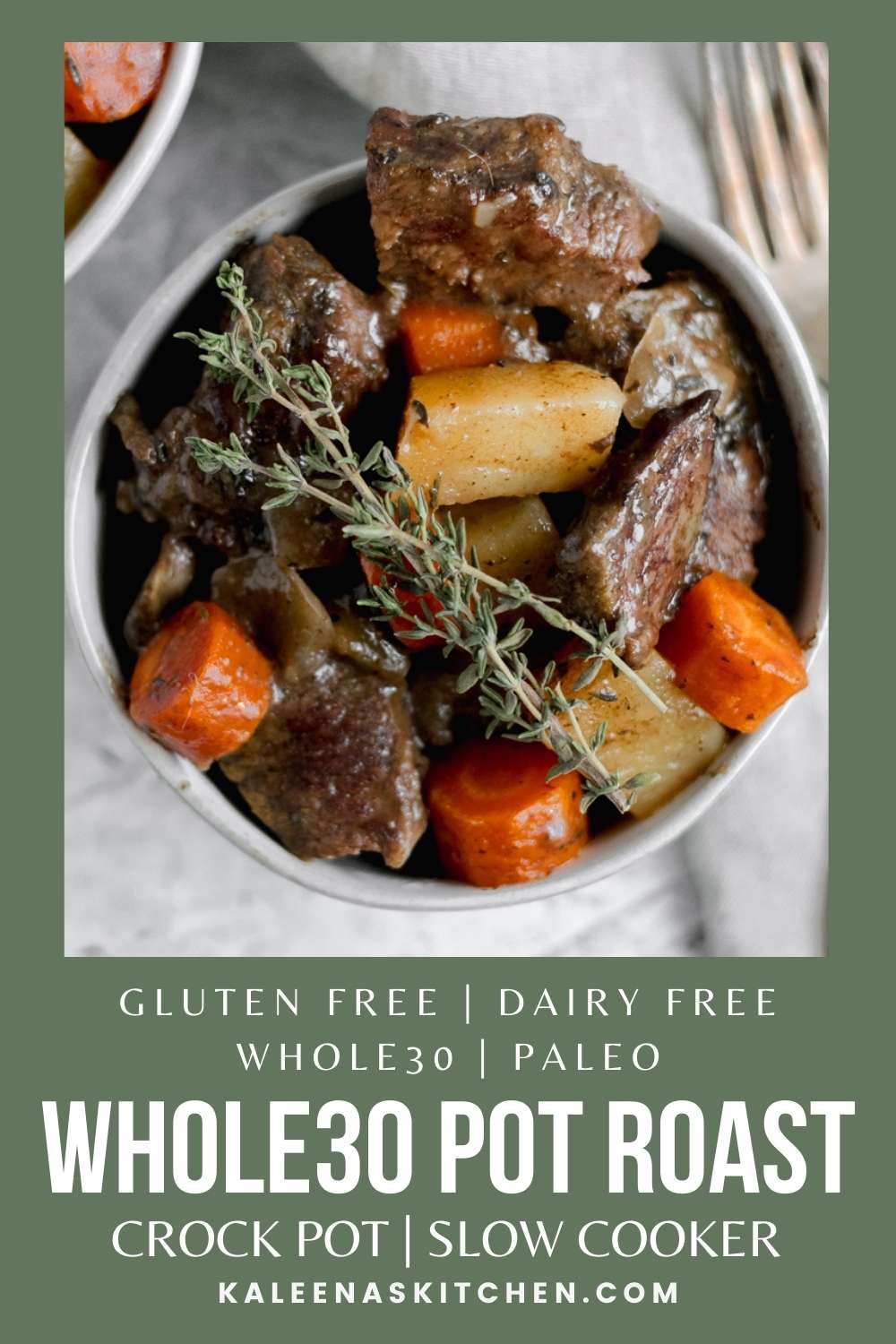 Easy Whole30 Pot Roast (Slow Cooker) Kaleena's Kitchen