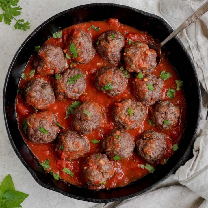 Easy Baked Bison Meatballs (Gluten-Free) - Kaleena's Kitchen