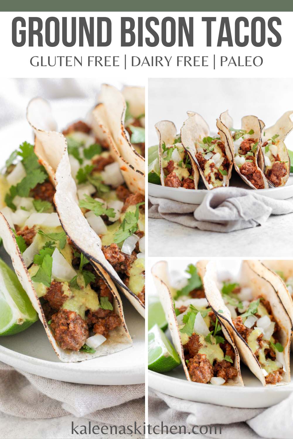 Easy Ground Bison Tacos - Kaleena's Kitchen