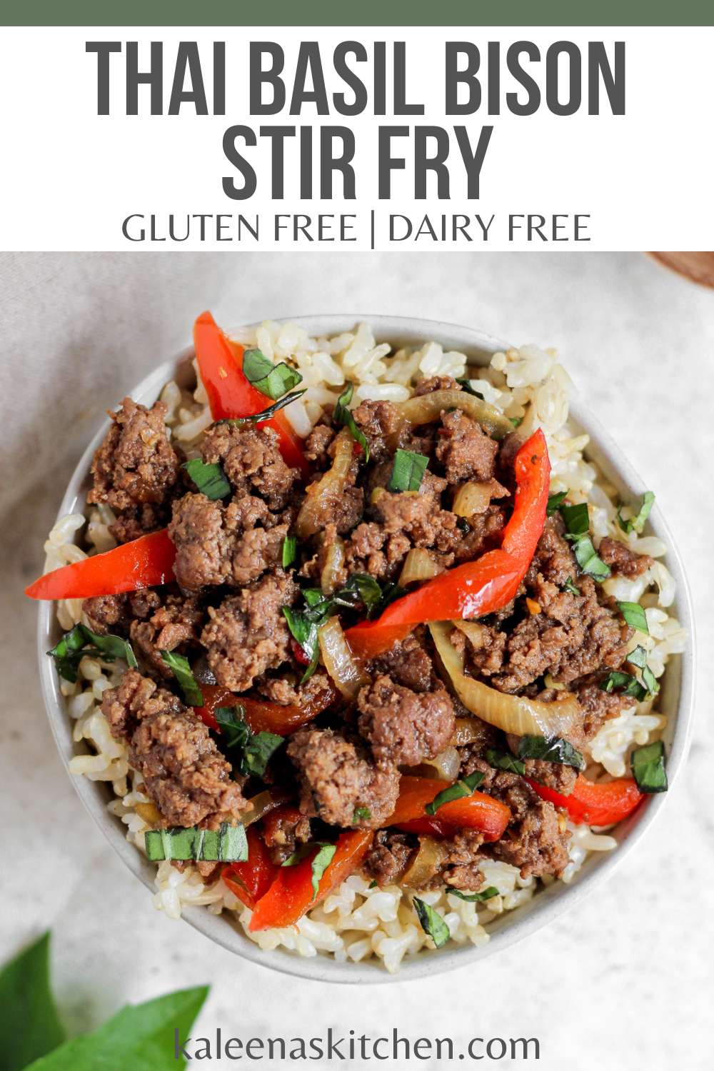 Tasty Thai Basil Bison Stir Fry - Kaleena's Kitchen