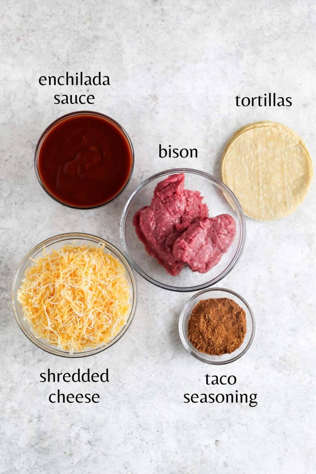 5 Ingredient Bison Enchiladas - Kaleena's Kitchen