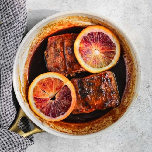 Pan Seared Blood Orange Salmon with Easy Citrus Glaze - Kaleena's Kitchen